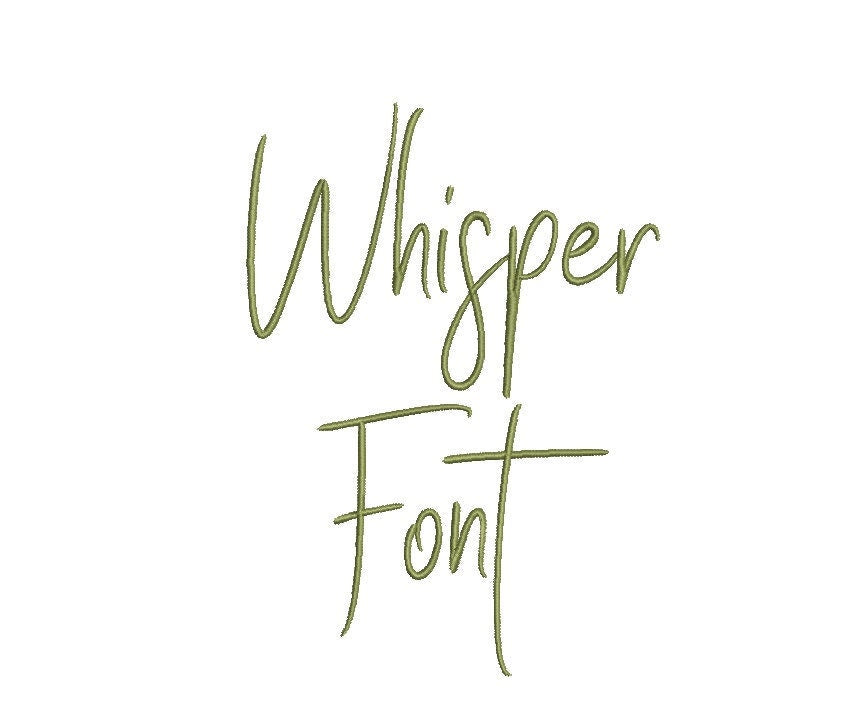 Whisper Font Machine Embroidery Designs,| sproutembroiderydesigns