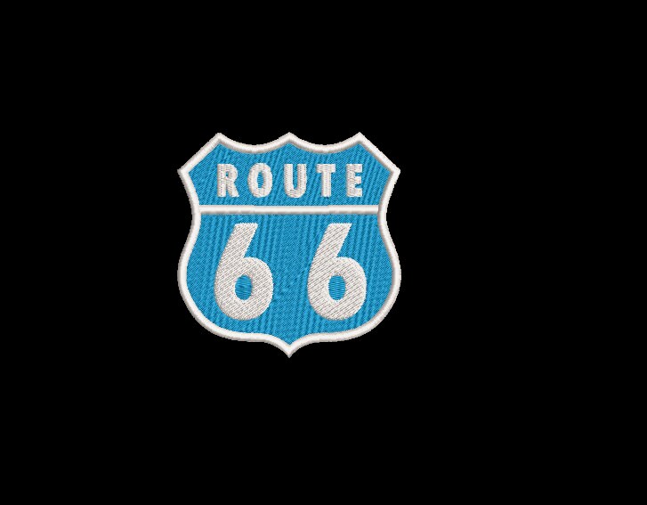 Route 66 Machine Embroidery Design| sproutembroiderydesigns
