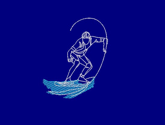 Surfer Machine Embroidery Design| sproutembroiderydesigns