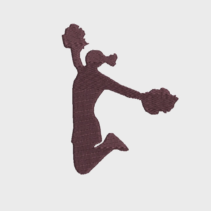 Cheerleader Machine Embroidery Design| sproutembroiderydesigns