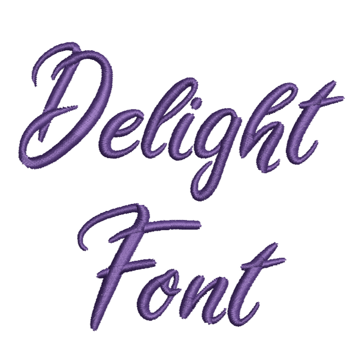 Delight Font Machine Embroidery Designs, 5 sizes| sproutembroiderydesigns