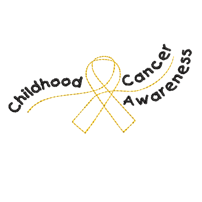 FREE Childhood Cancer Awareness Ribbon Machine Embroidery Design ...