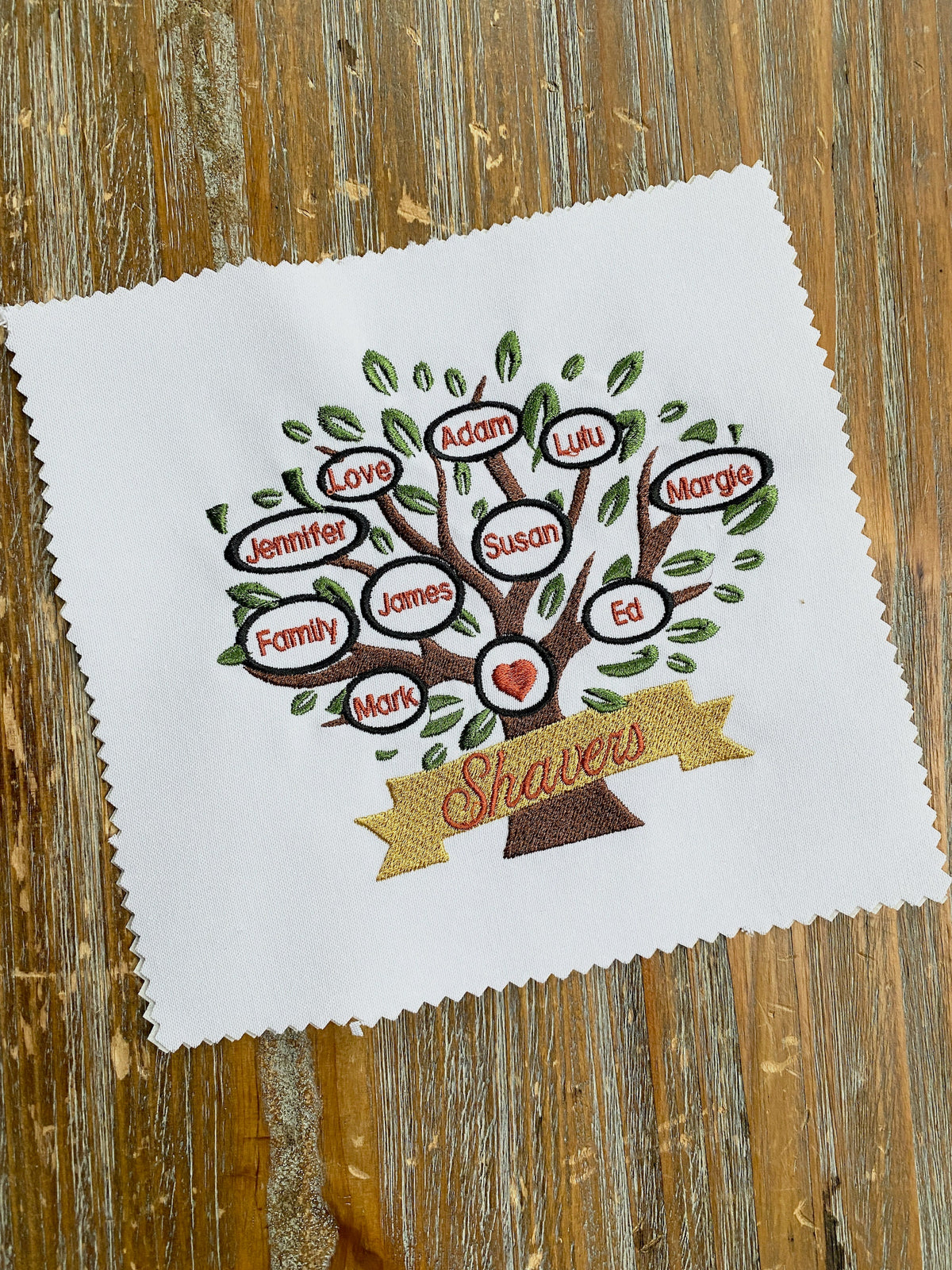 Family Tree Machine Embroidery Design| sproutembroiderydesigns