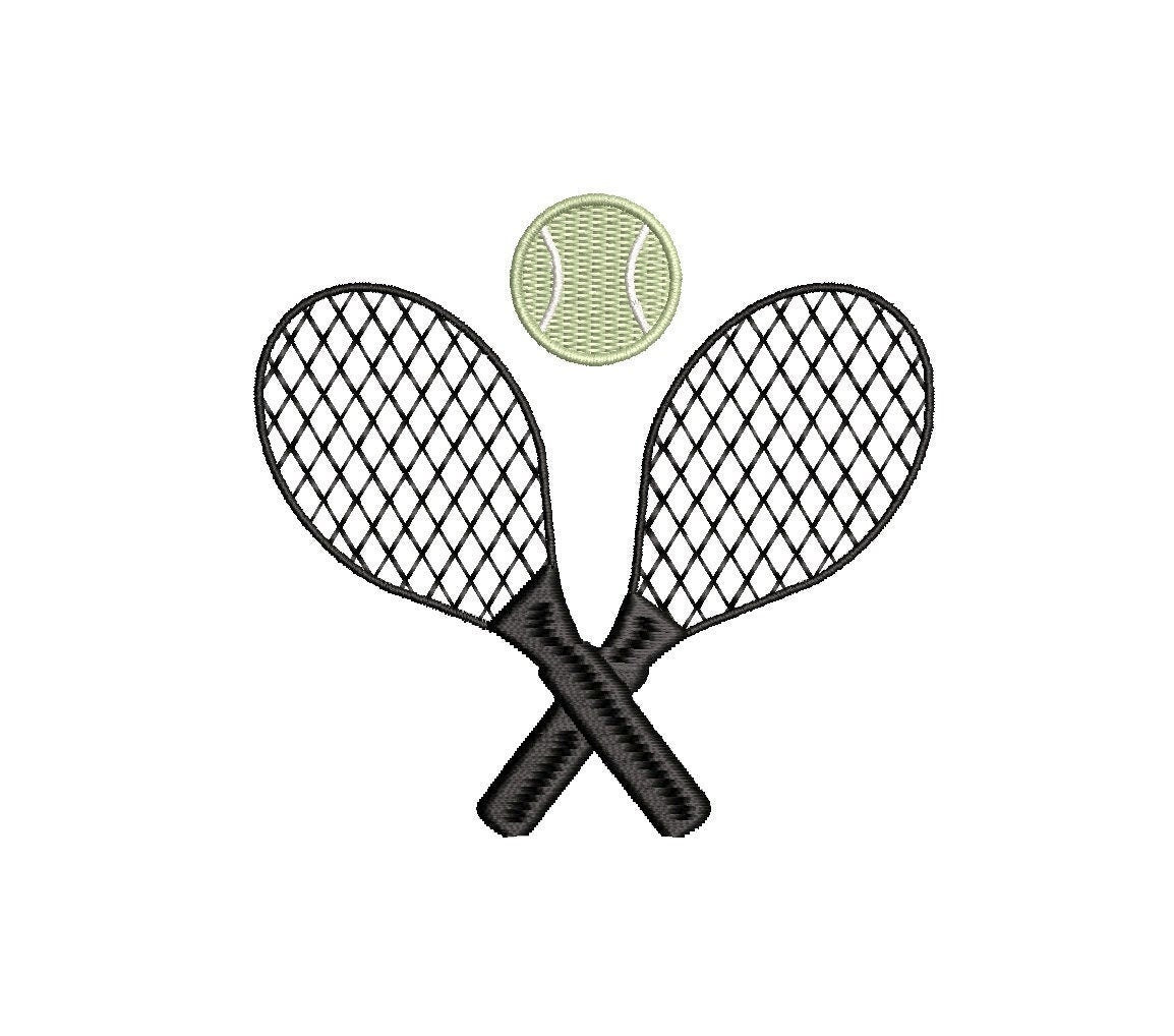 Tennis Racket Embroidery Design