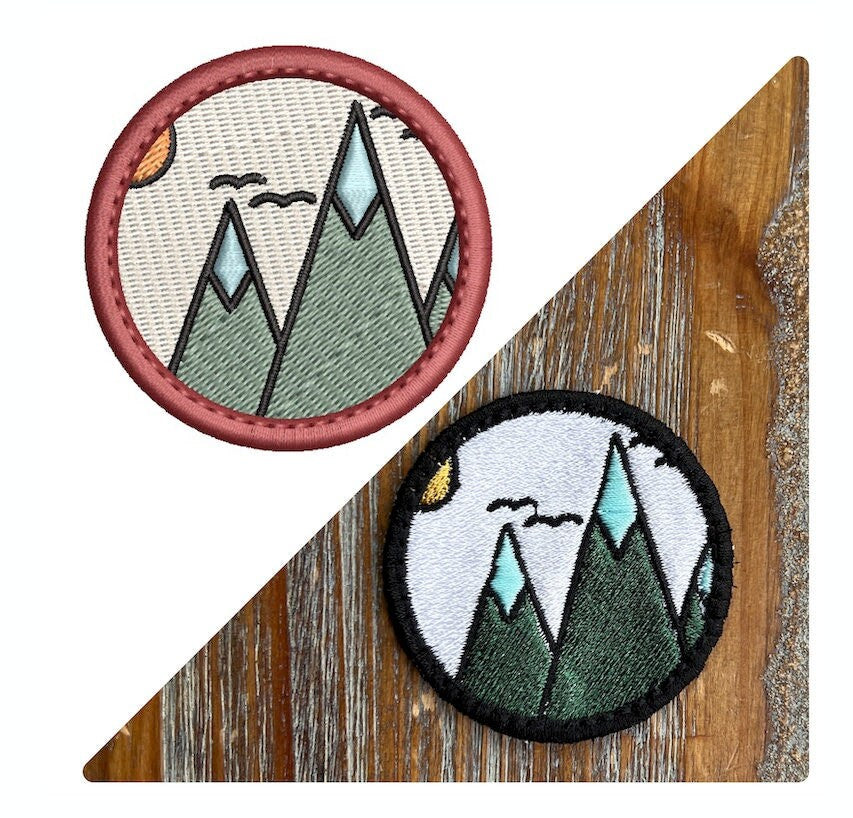 ITH Mountain Patch Machine Embroidery Design, In The Hoop Embroidery D ...