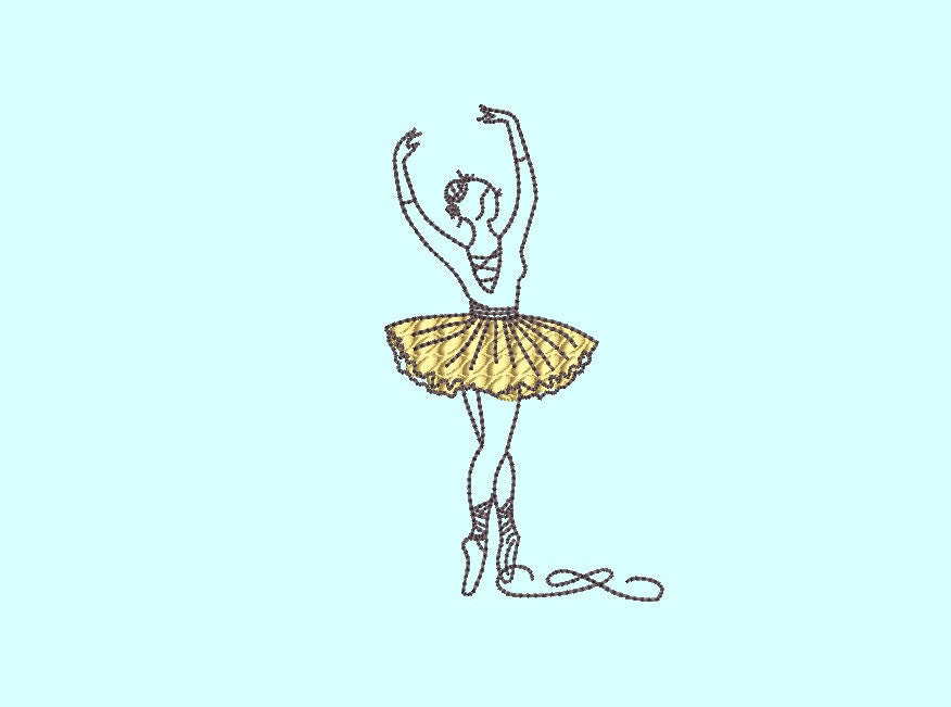 Ballerina Machine Embroidery Design- ballet embroidery design ...