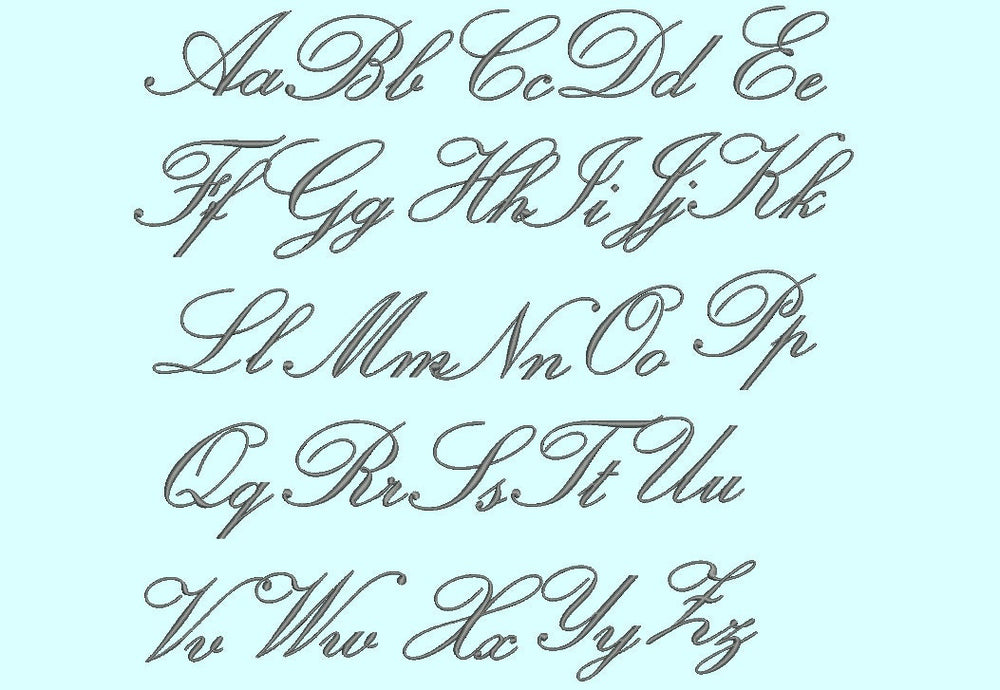 Gleeful Alphabet Script Font Machine Embroidery Design ...