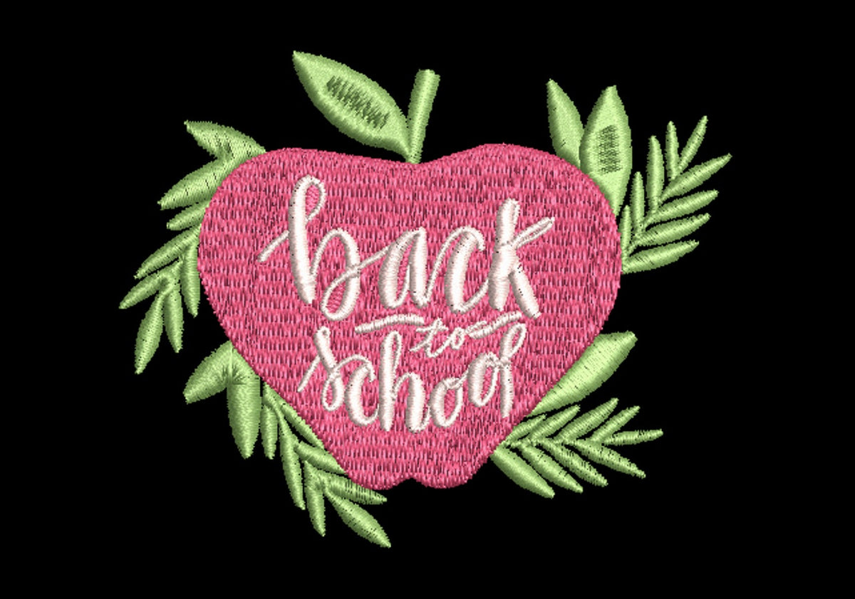 Back To School Machine Embroidery Design| sproutembroiderydesigns