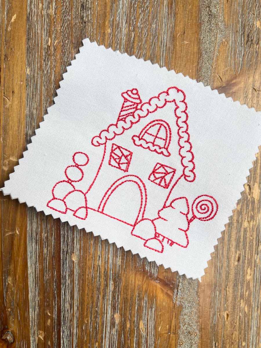 Gingerbread House Machine Embroidery Design| sproutembroiderydesigns