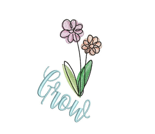 Word Flower Machine Embroidery Design Collection| sproutembroiderydesigns