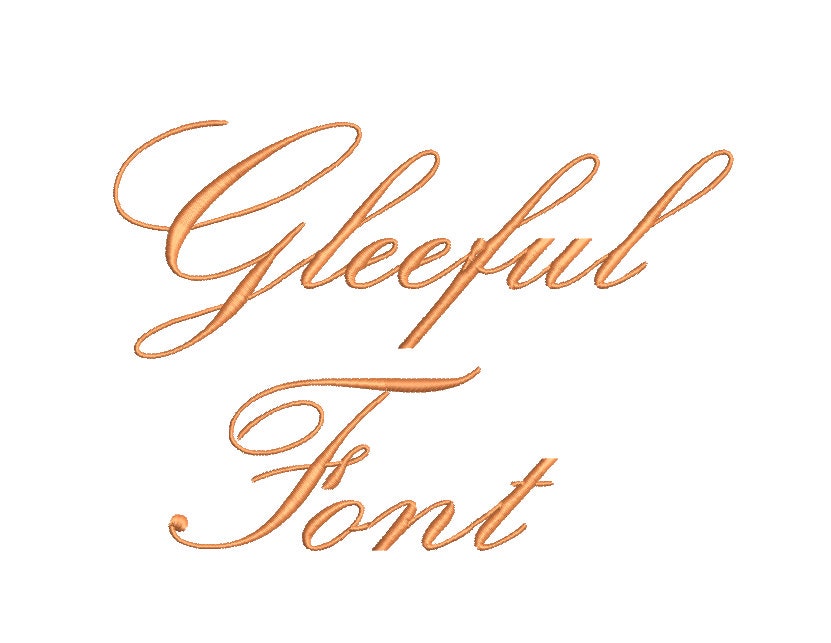 Gleeful Alphabet Script Font Machine Embroidery Design ...