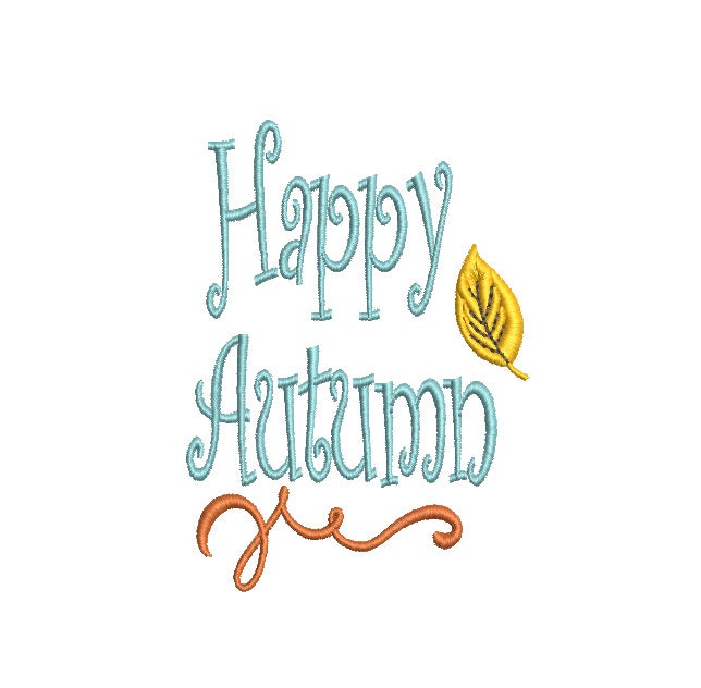 Happy Autumn Machine Embroidery Design| sproutembroiderydesigns