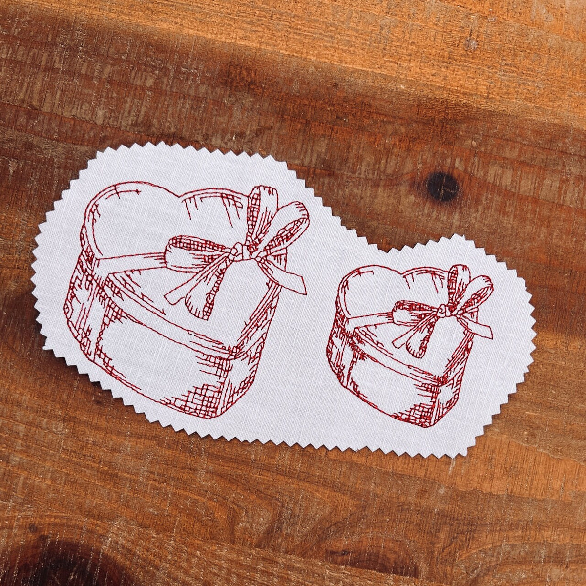 Vintage Heart Box Machine Embroidery Design| sproutembroiderydesigns